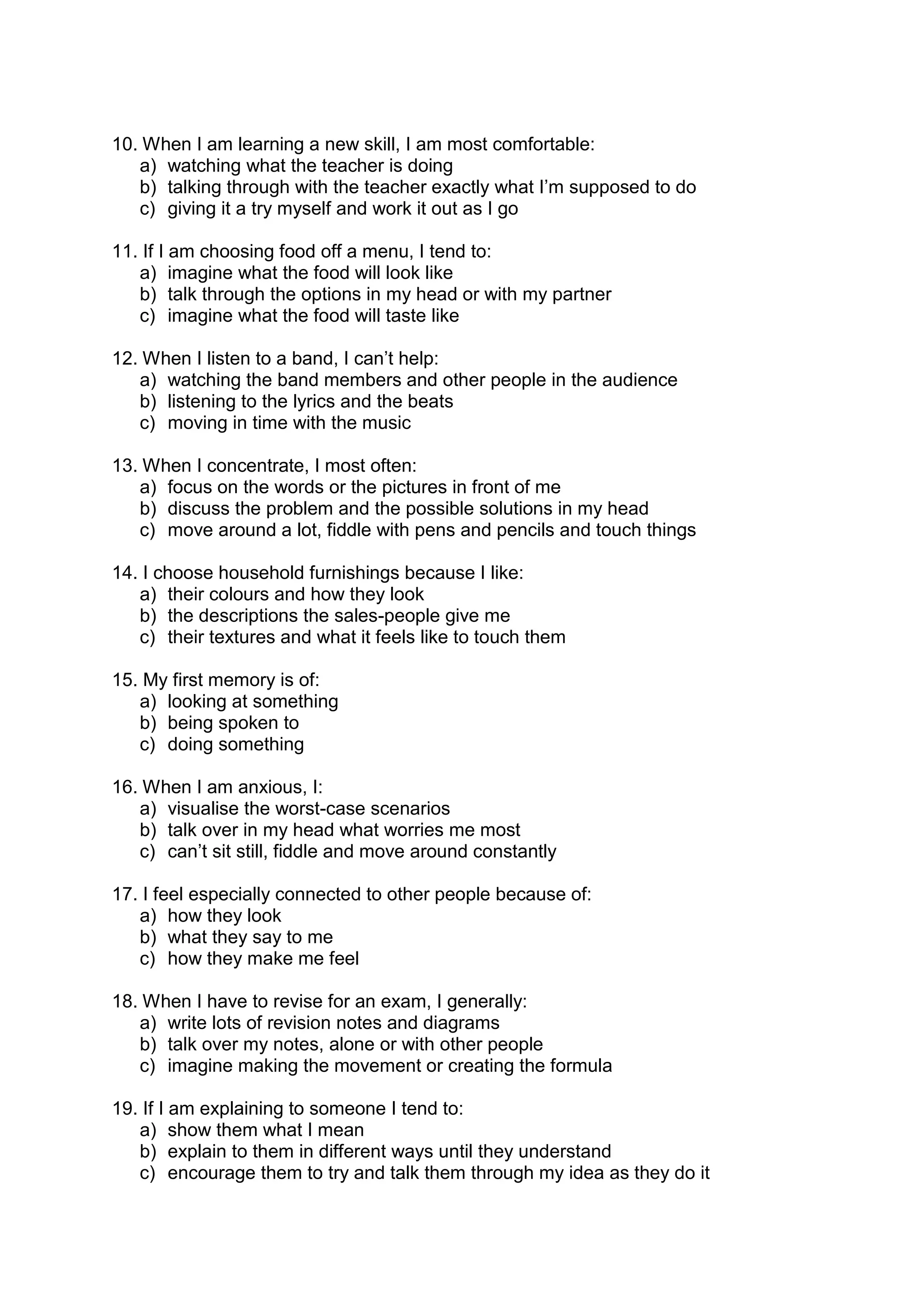 VAK Learning Styles Model | PDF