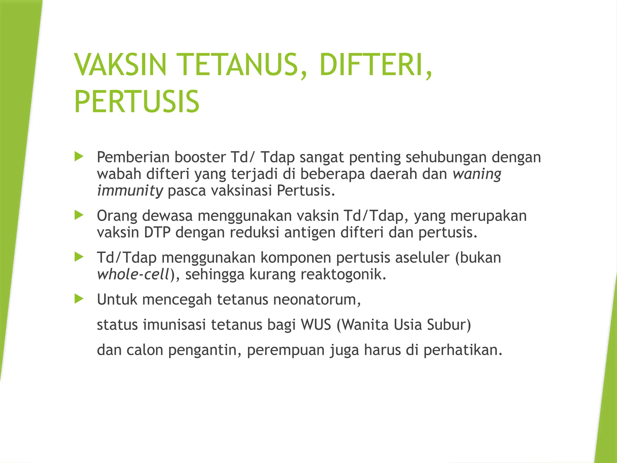Manfaat vaksinasi pada orang dewasa dan lansia | PPTX