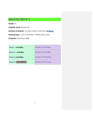 Didactic unit 2_pass | PDF