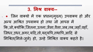 Vakya bhed hindi | PPTX