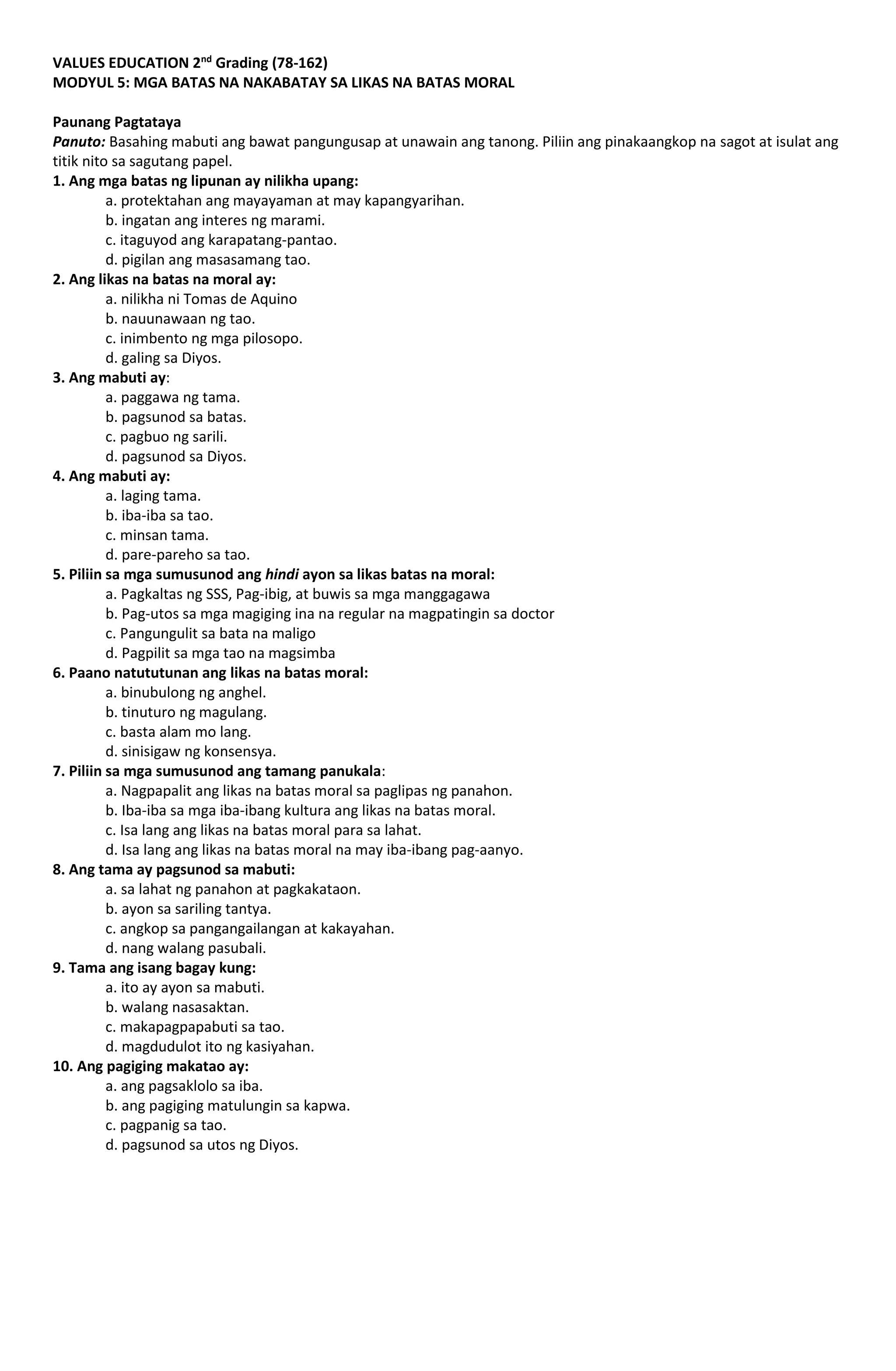 VAL.ED. (Module 5 to 8) | DOCX