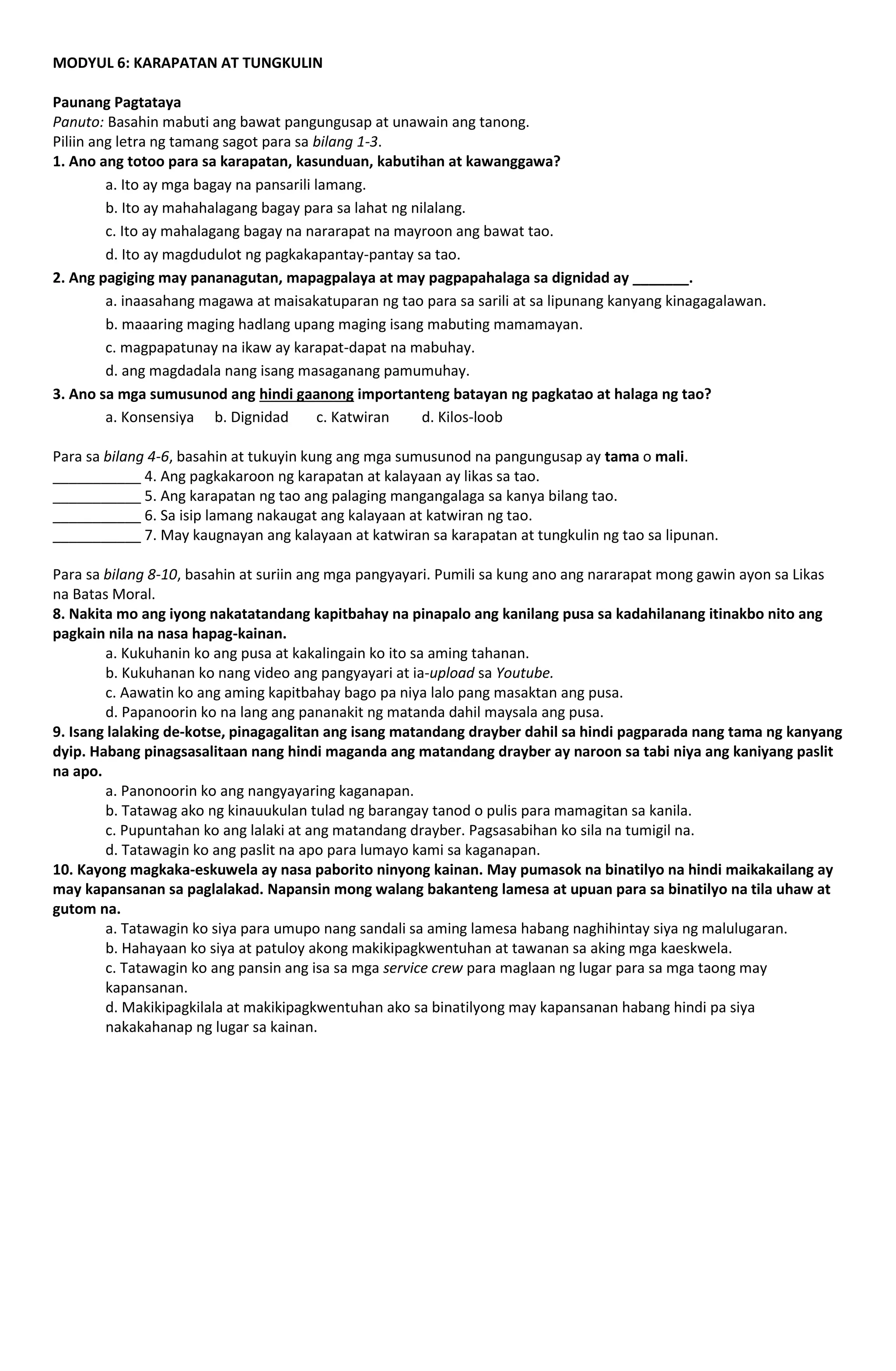 VAL.ED. (Module 5 to 8) | DOCX