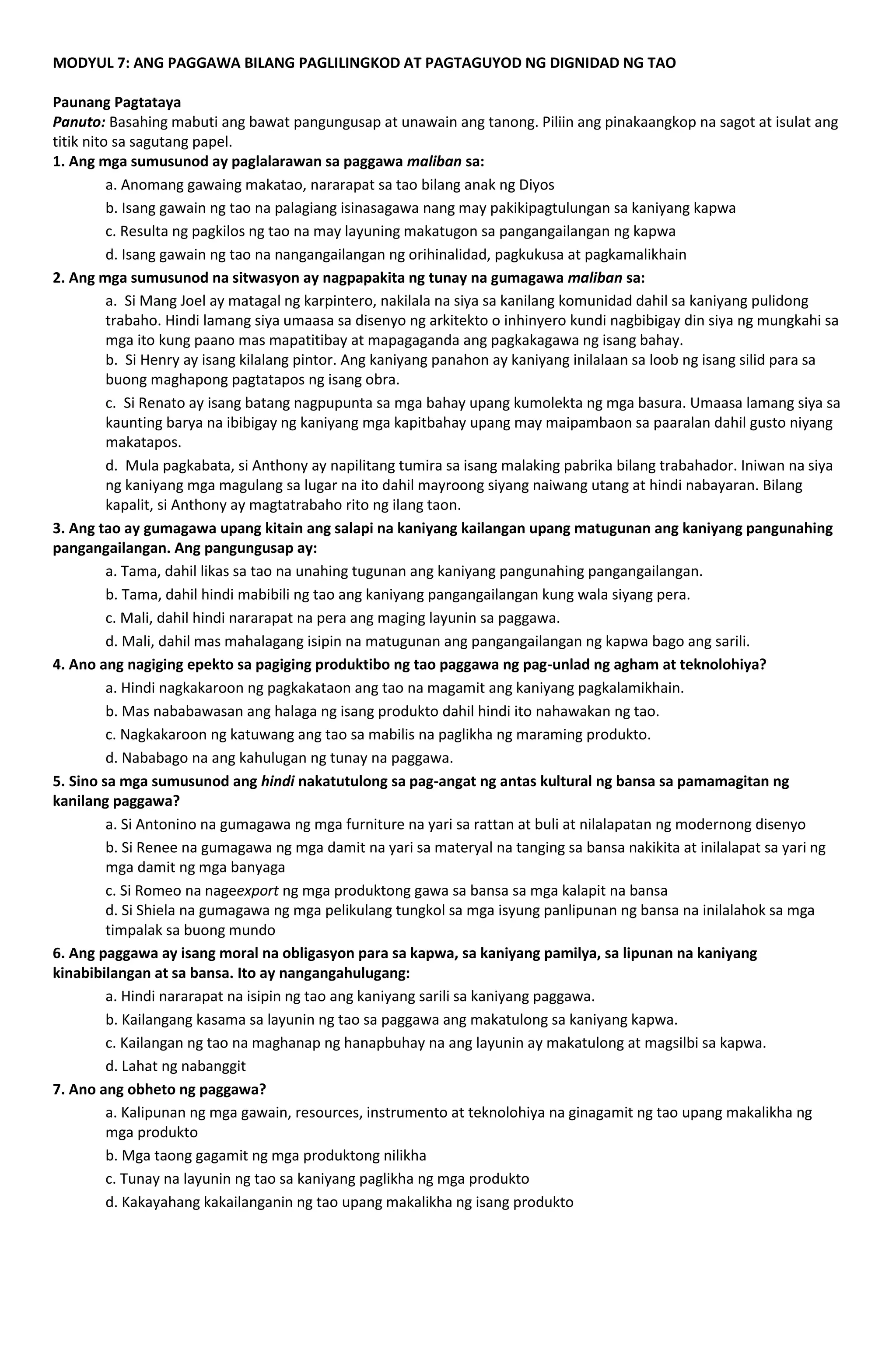 VAL.ED. (Module 5 to 8) | DOCX