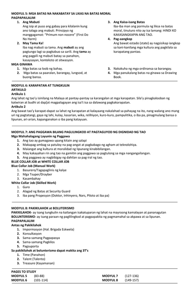 VAL.ED. (Module 5 to 8) | DOCX