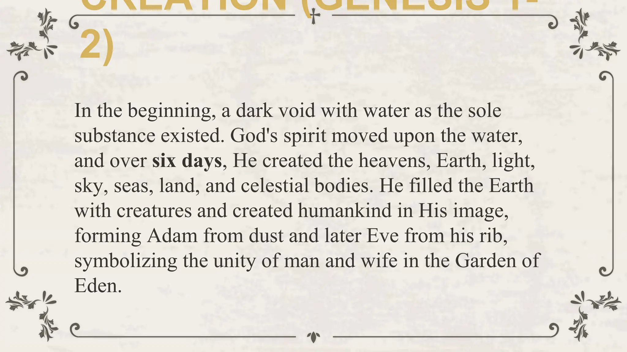 Values Education: Bible The Book of Genesis | PPTX