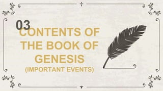 Values Education: Bible The Book of Genesis | PPTX