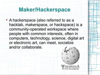 Makerspace workshop presentation | PPT