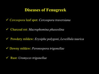 Diseases of fenugreek | PPTX