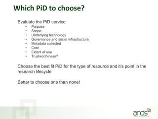 Unpacking persistent identifiers for research | PPTX