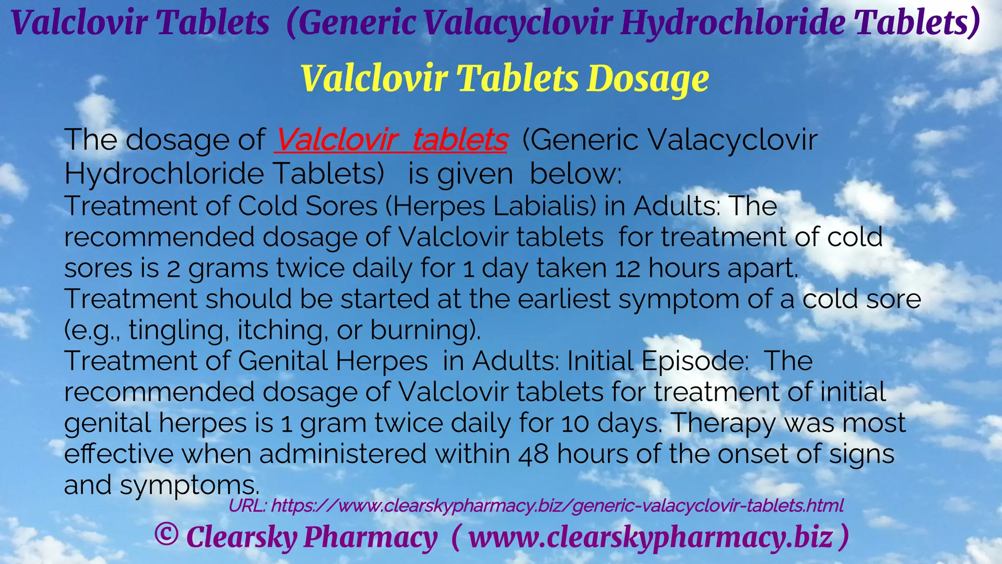 Valclovir Tablets (Generic Valacyclovir Hydrochloride Tablets) | PDF ...