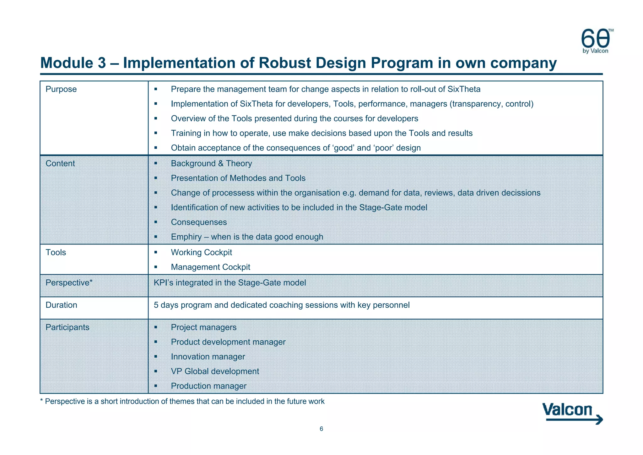 Valcon Design Robustness Program 2013 | PPT
