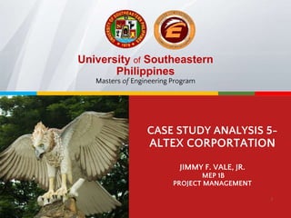 Vale Case Analysis 5- ALTEX CORPORATION.pptx