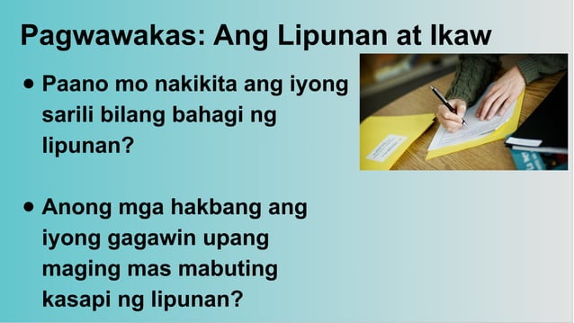 Sektor ng Lipunan - Values Education - 9 | PPTX