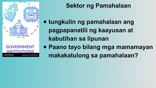 Sektor ng Lipunan - Values Education - 9 | PPTX