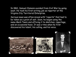 MARK TWAIN and His legacy and His main works.pptx