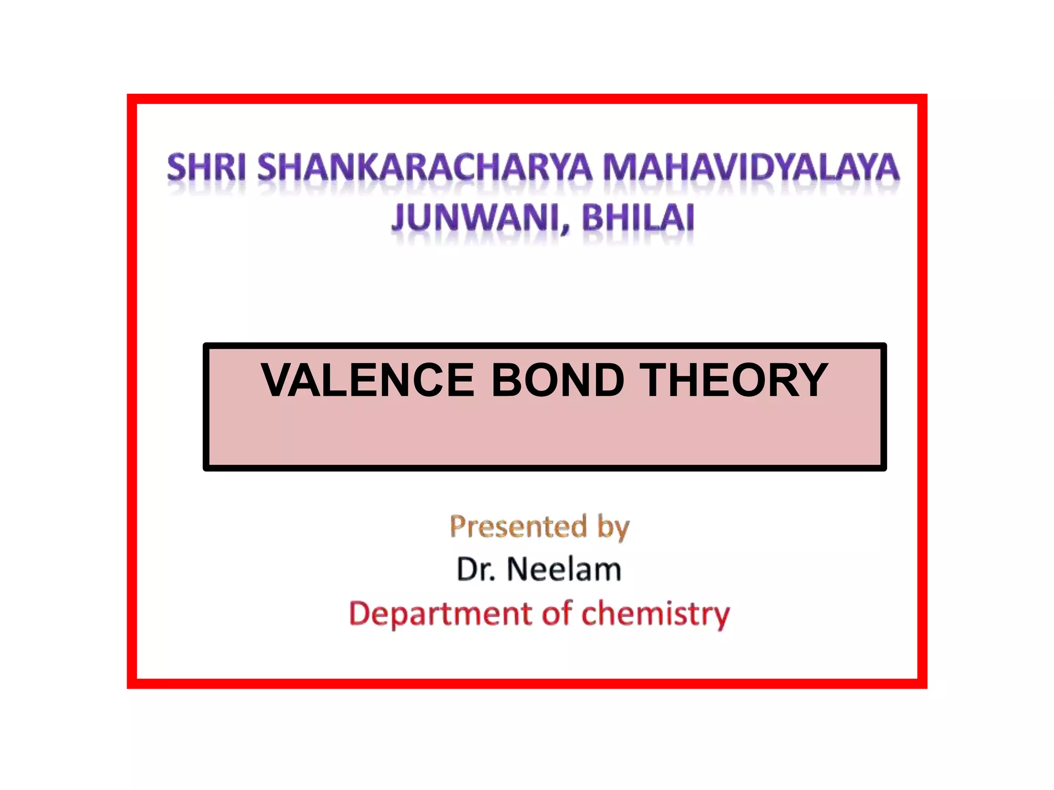 Valence bond teory | PDF