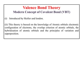 Valence bond teory | PDF