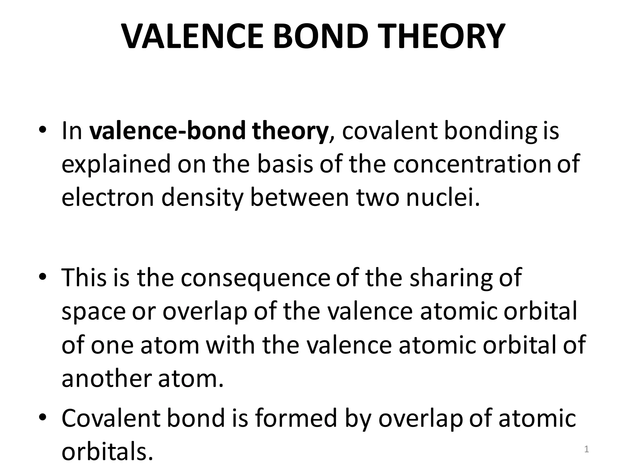 Valence Bond Theory 1 Pdf In Inorganic Chemistry Ppt