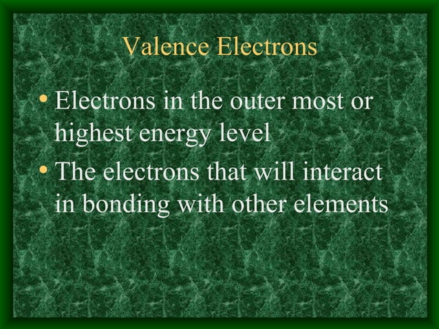 Valence Electrons | PPT