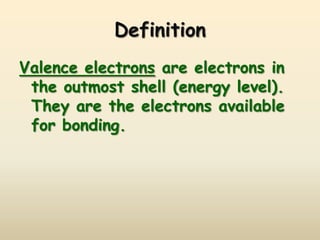 Valence electrons | PPT