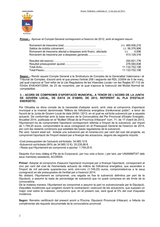 Acta del ple ordinari celebrat el dijous 13 de juny de 2013 en valencià | PDF