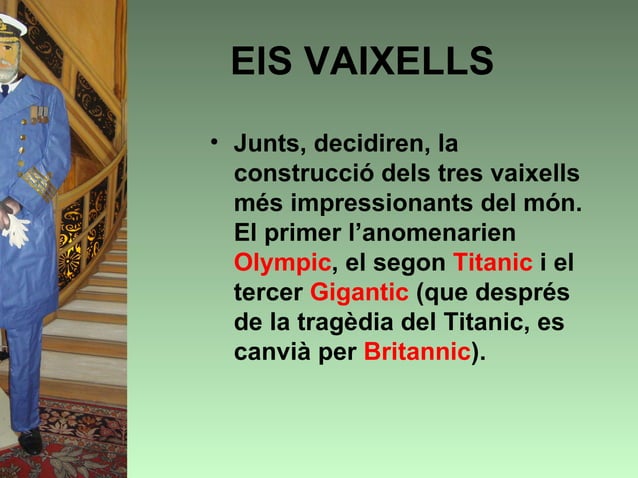 Valencià powerpoint titanic | PPT