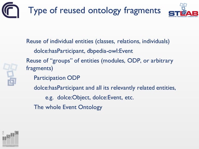 Methods for Ontology Design Patterns reuse | PPT