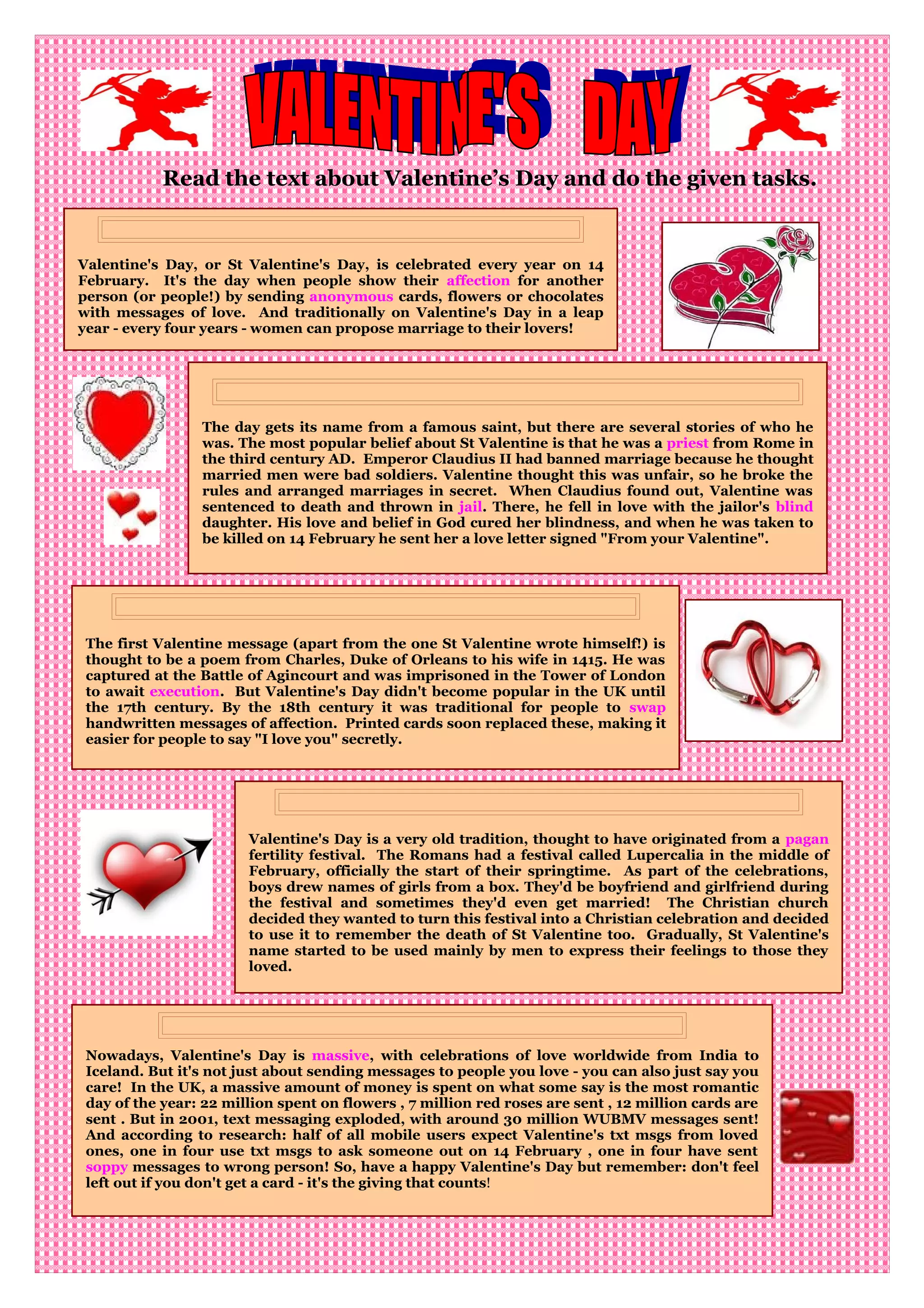 Valentines day-2-text-and-activities | DOC