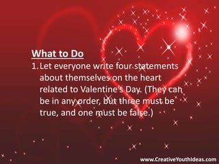 Valentines Ideas - Valentine’s Day True or False | PPTX