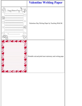 Valentine Writing Paper | PDF
