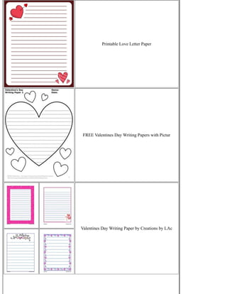 Valentine Writing Paper | PDF