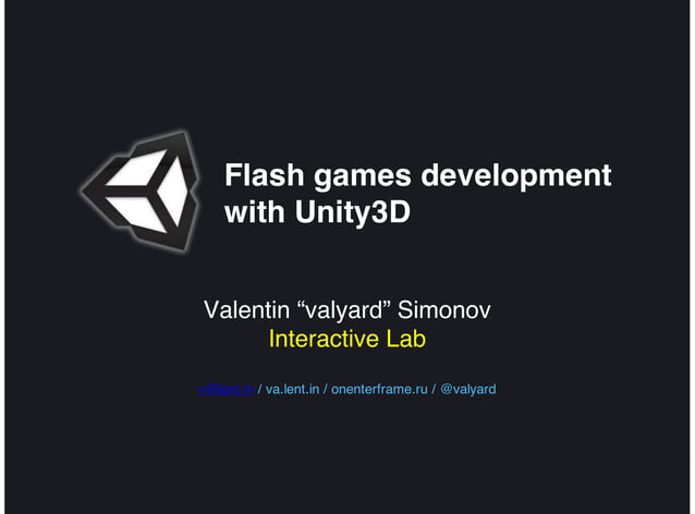 Interactive Lab: Разработка Flash игр на Unity3D | PDF | Web Development | Internet