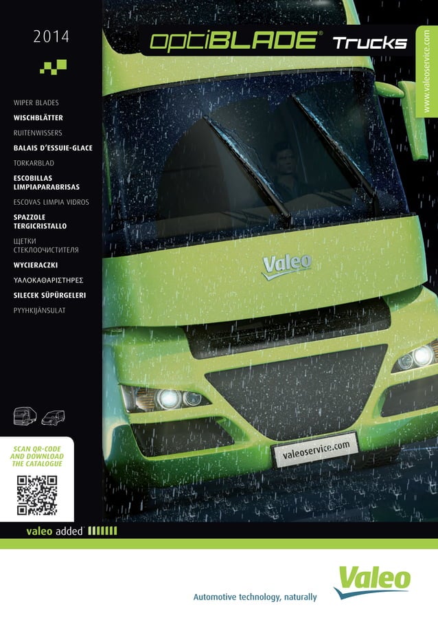Valeo Heavy-Duty Truck Wiper Systems optiBLADE Trucks wiper blades 2014 catalogue 953206 | PDF