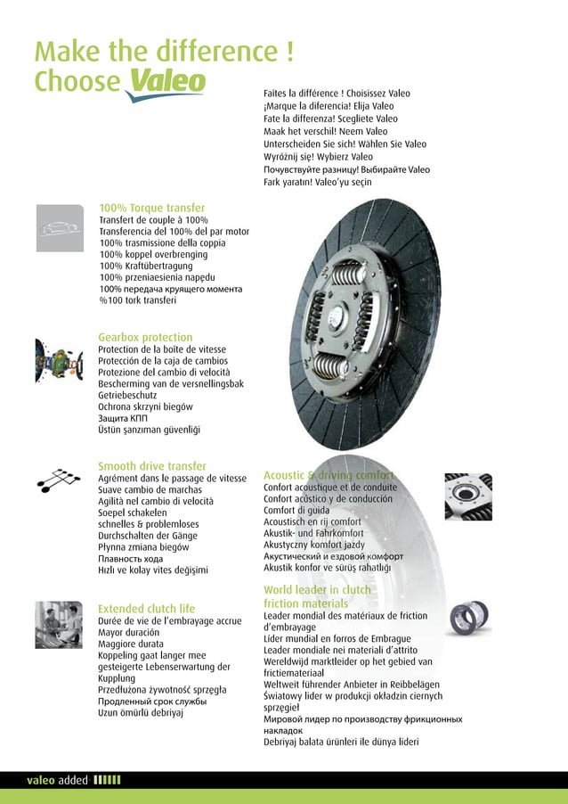 Valeo Transmission Systems Passenger Cars / Light Commercial Vehicles ...