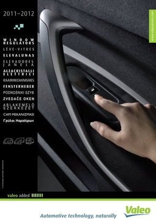 Valeo window lifts & regulators 2011 catalogue 956208 | PDF