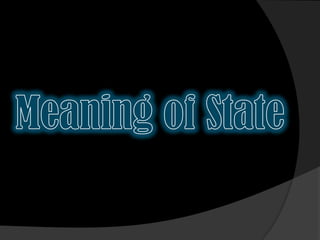 Elements of State | PPTX