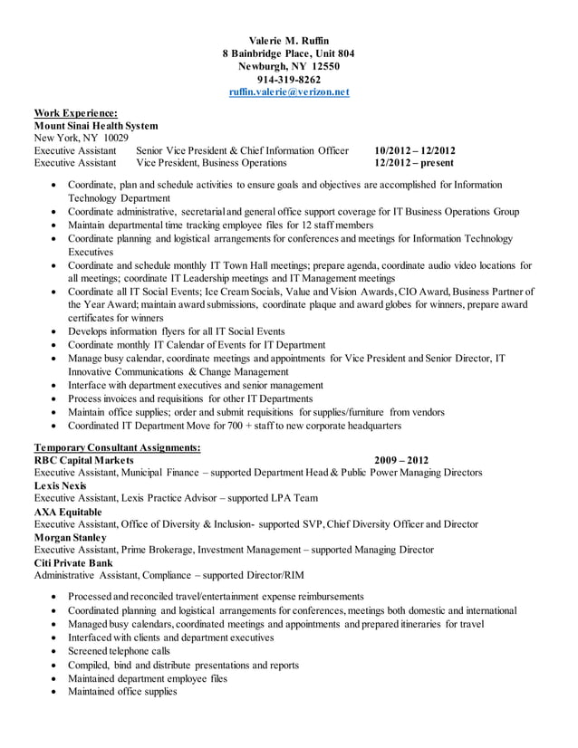 Valerie resume 2016 | DOCX