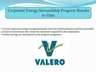 Valero refinery energy | PPTX