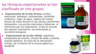 Farmacos Expectorantes | PPTX