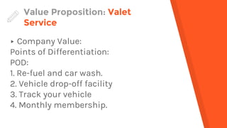 Valet service marketing plan | PPT