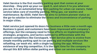 Valet service marketing plan | PPT