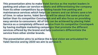 Valet service marketing plan | PPT