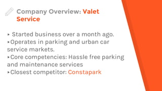 Valet service marketing plan | PDF