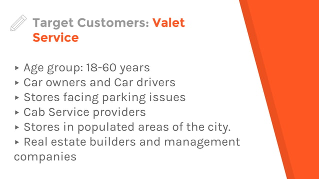 Valet service marketing plan | PPT