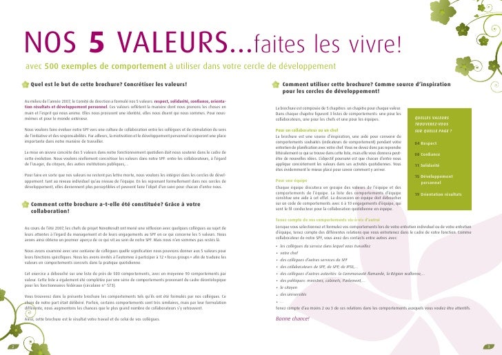 Les 5 valeurs du SPF Sécurité sociale