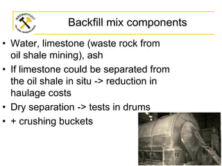 Valgma backfilling technologies for estonian oil shale mines(2) | PDF