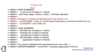 Valgrind tool | PPT
