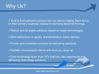 Valiance solutions company profile | PPT