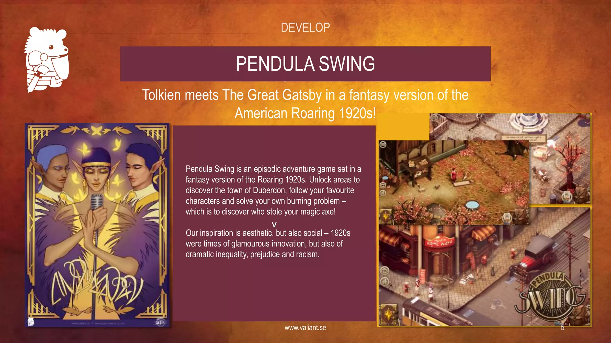 Valiant Game Studio AB pitch deck | PPT