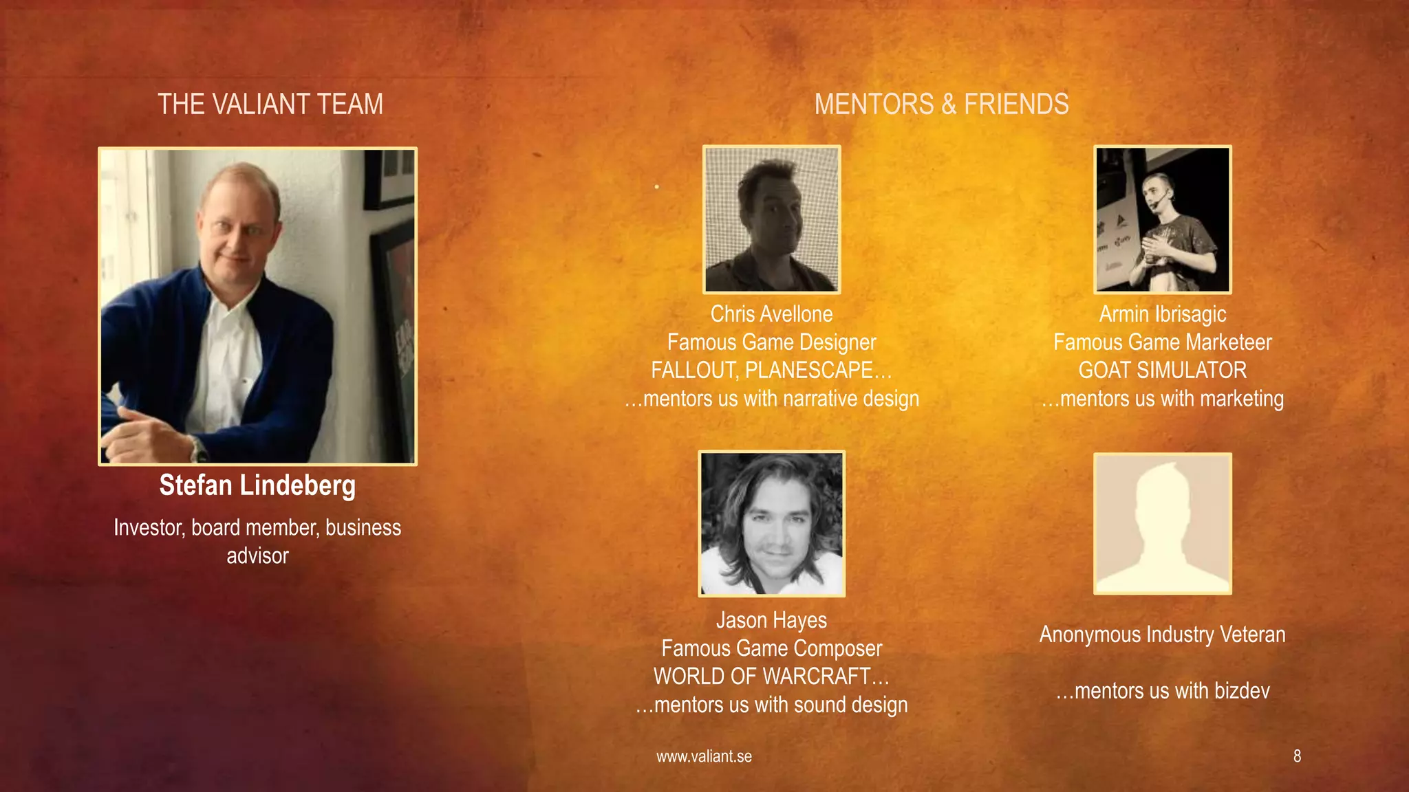 Valiant Game Studio AB pitch deck | PPT